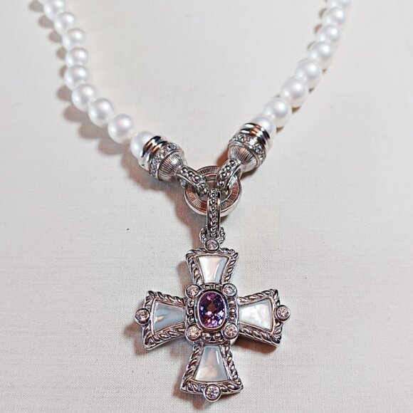 Judith Ripka | Jewelry | Signed Judith Ripka Amethyst Cz Mop Maltese ...